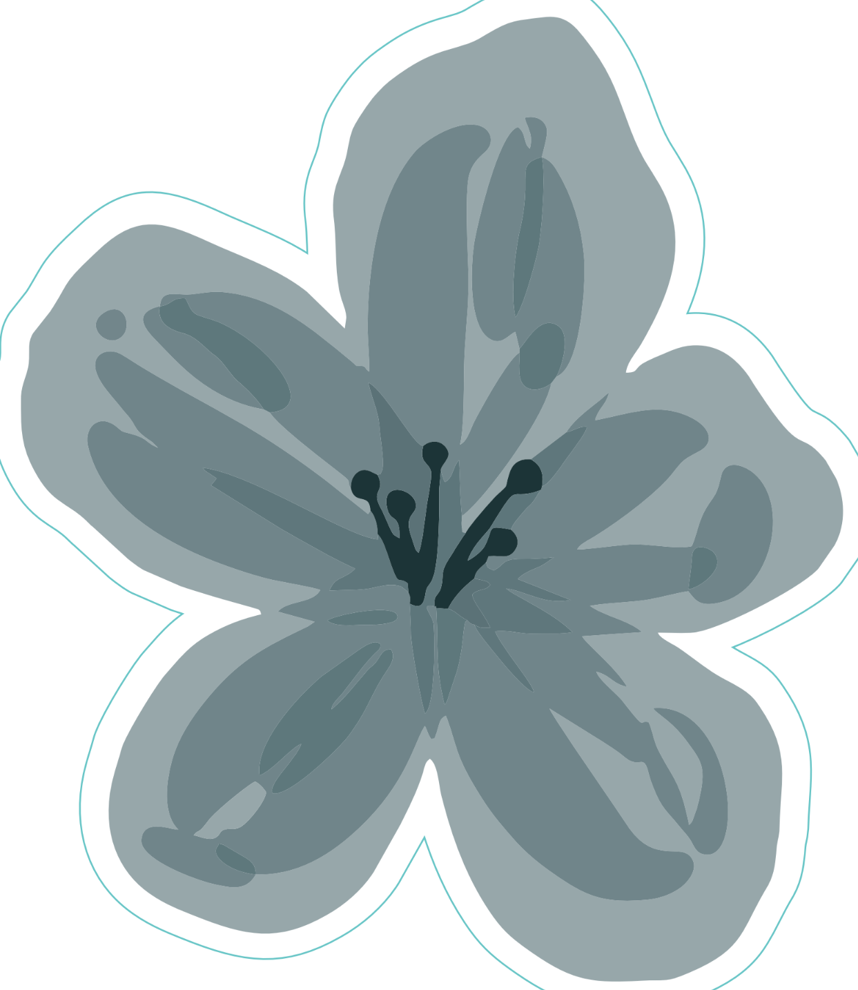 Gray Flower – STICKER SHOCK