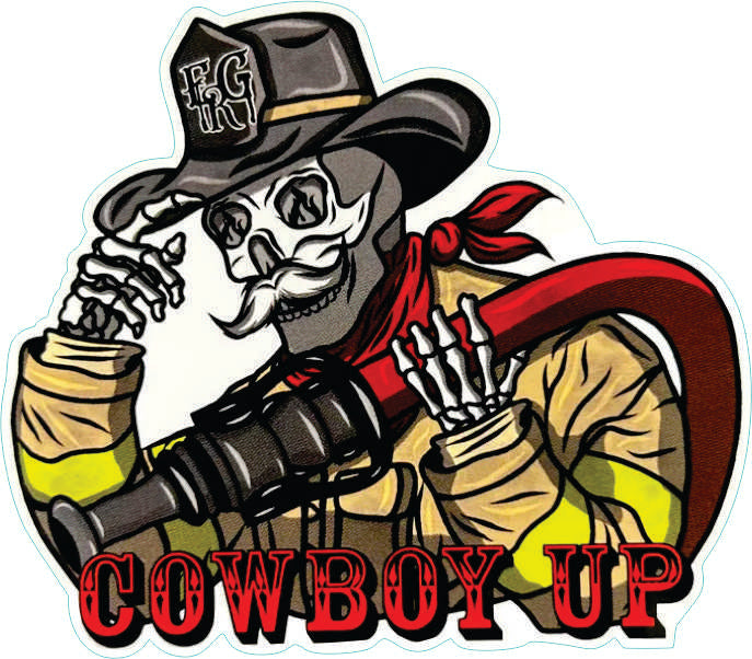 Fireman Cowboy Up – STICKER SHOCK