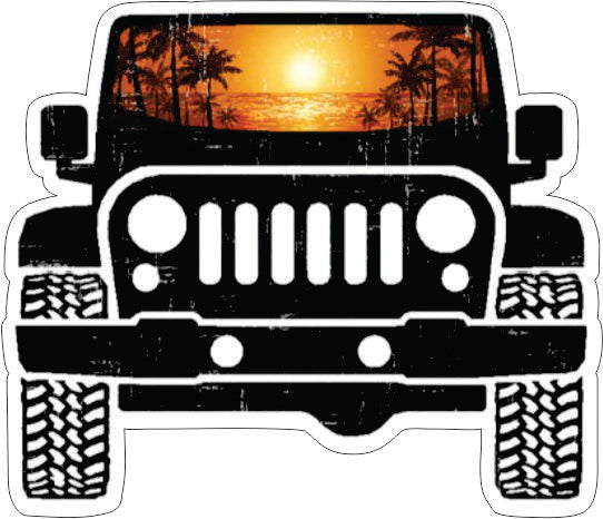Jeep sunset – STICKER SHOCK